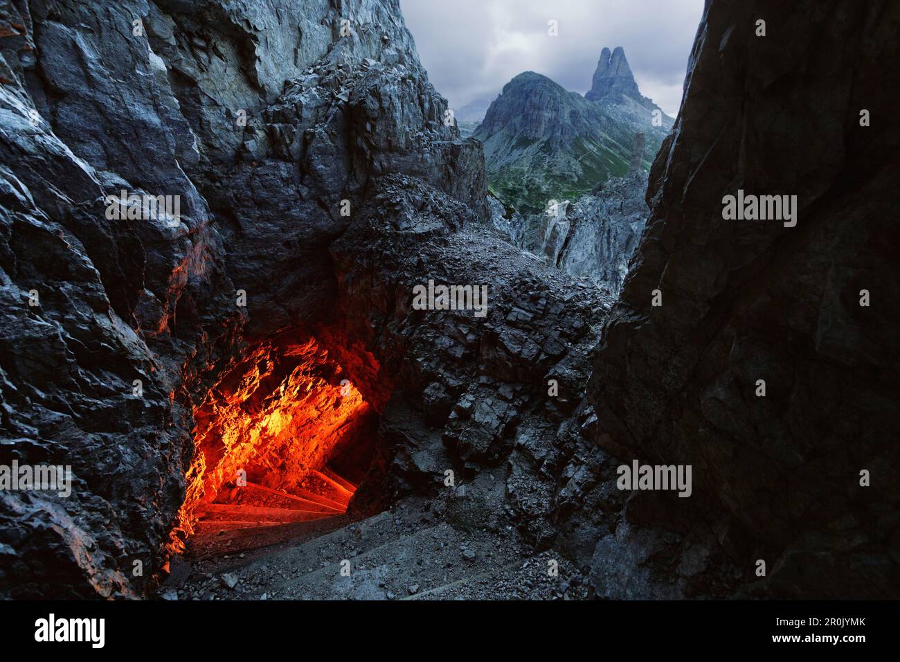 Near the beginning of the via ferrata leading to Paternkofel, The ...
