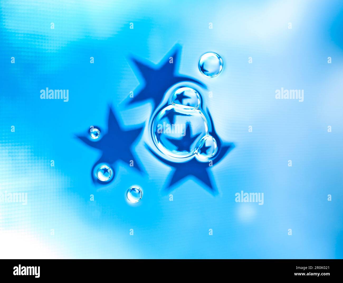 Water bubbles and stars, Refreshment Stock Photo - Alamy