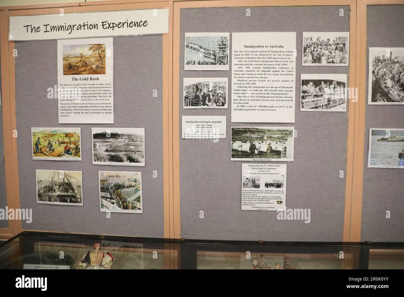 The Immigration Experience display at Carss Cottage Museum, 80 Carwar ...