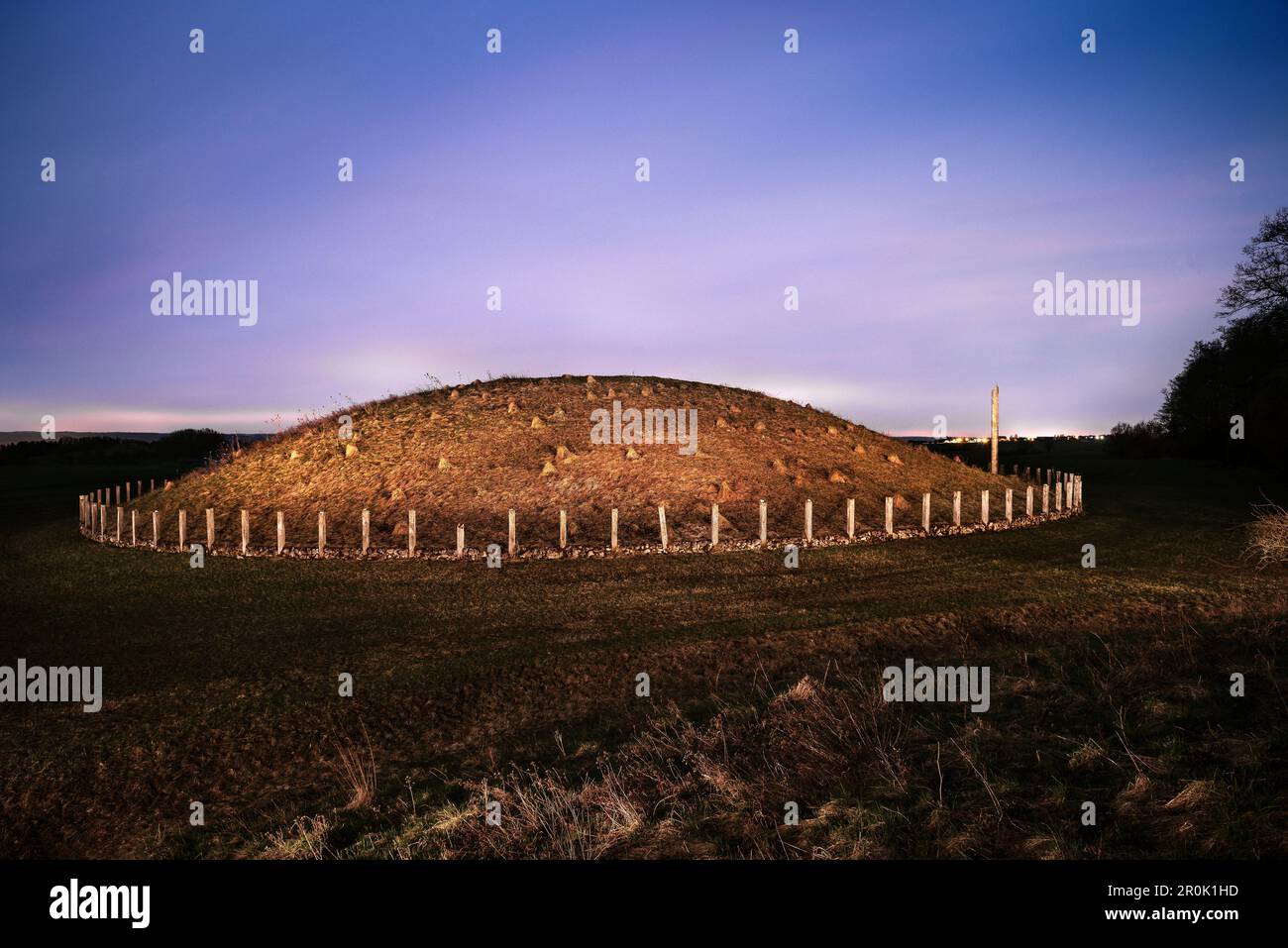 celtic burial mound at open air museum Heuneburg, celtic settlement ...