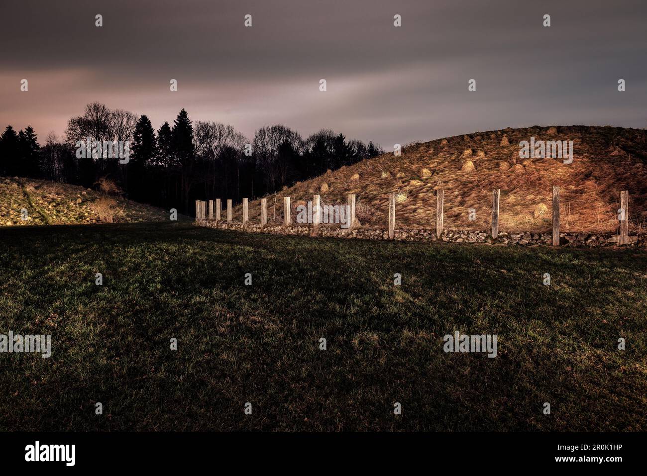 celtic burial mound at open air museum Heuneburg, celtic settlement ...