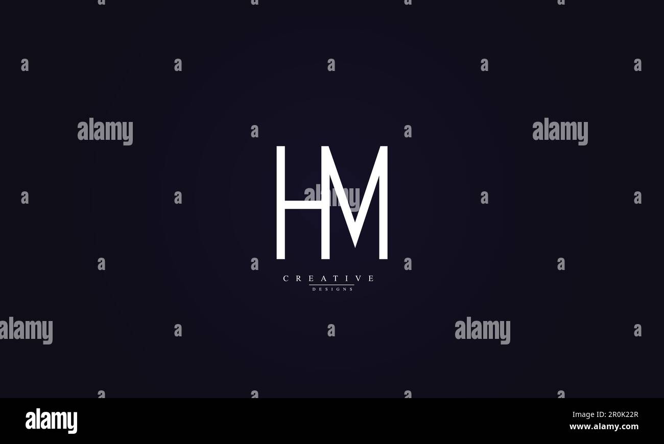 HM MH H M vector logo design Stock Vector Image & Art - Alamy