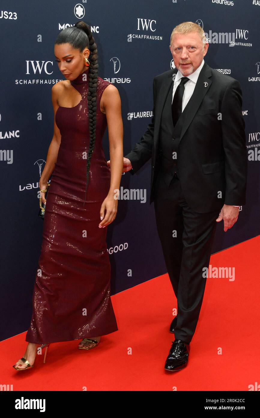 Boris Becker and his wife Lilian de Carvalho Monteiro arrive at the ...