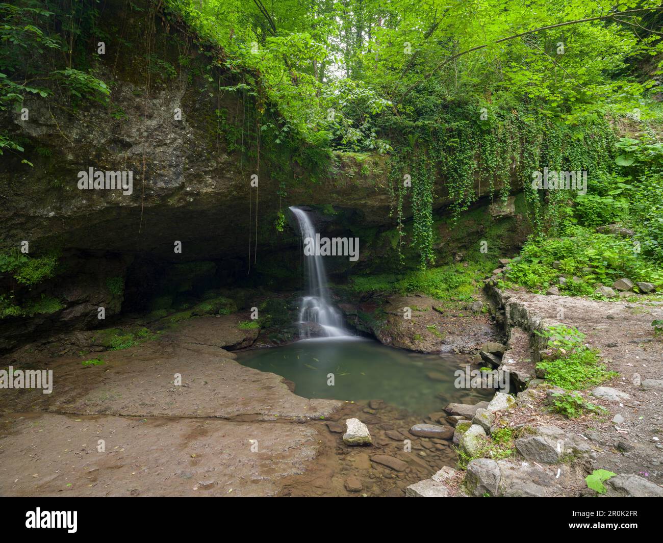 Murgul Deliklikaya Waterfall. Black sea region. Baskoy village of ...
