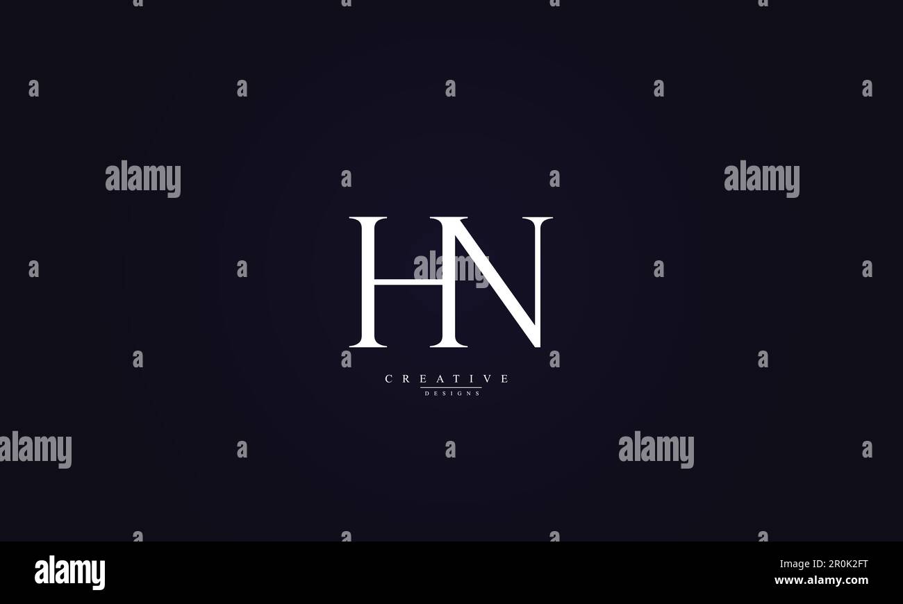 HN H N vector logo design Stock Vector Image & Art - Alamy