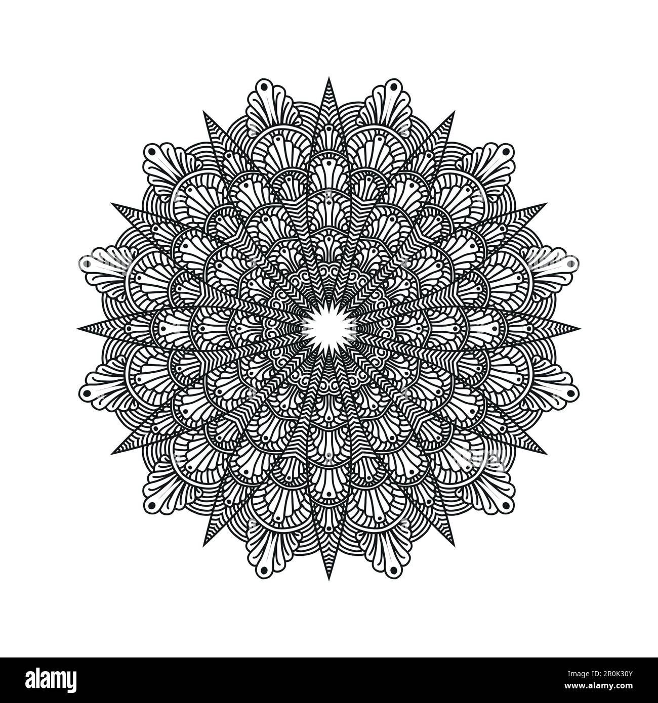 Decoration mandala coloring pages Cut Out Stock Images & Pictures - Alamy
