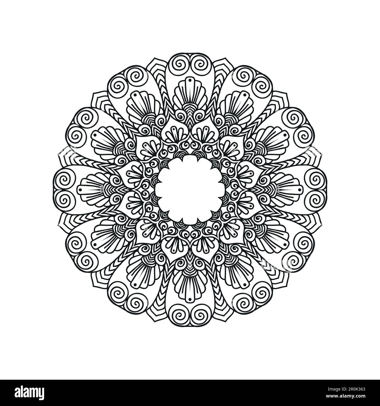 Black and white flower mandala designs Stock Vector Image & Art - Alamy