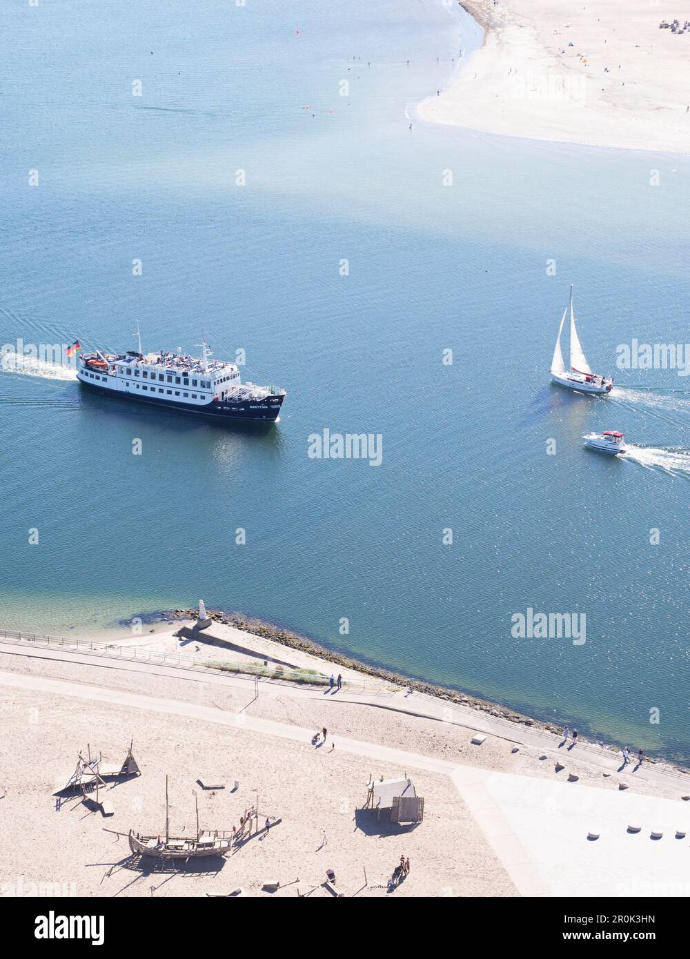 View over Travemuende beach and Priwall, Travemuende, Travemuende ...