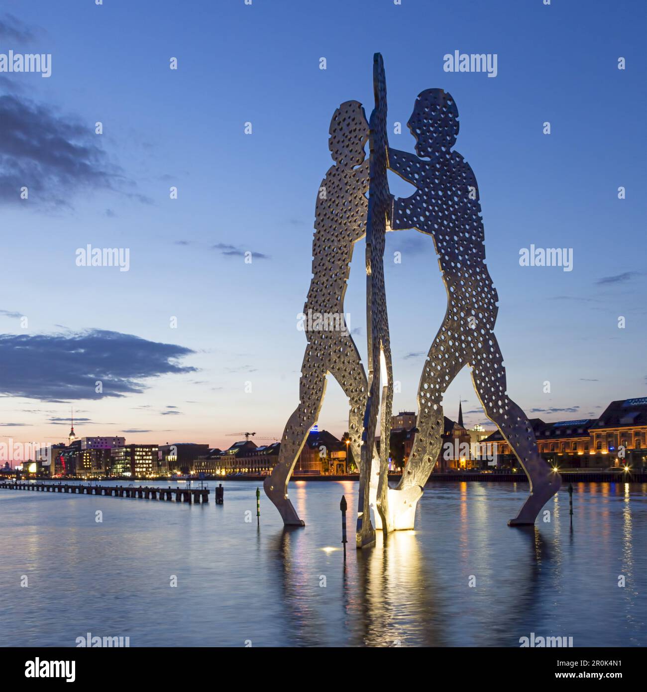 River Spree, Molecule Men by Artist Jonathan Borofsky, Berlin , Germany ...