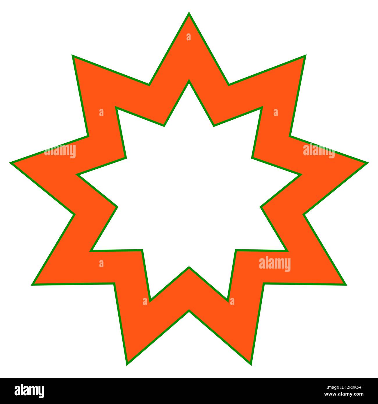 The Bahai Star a symbol representing perfection in Islam Stock Photo ...