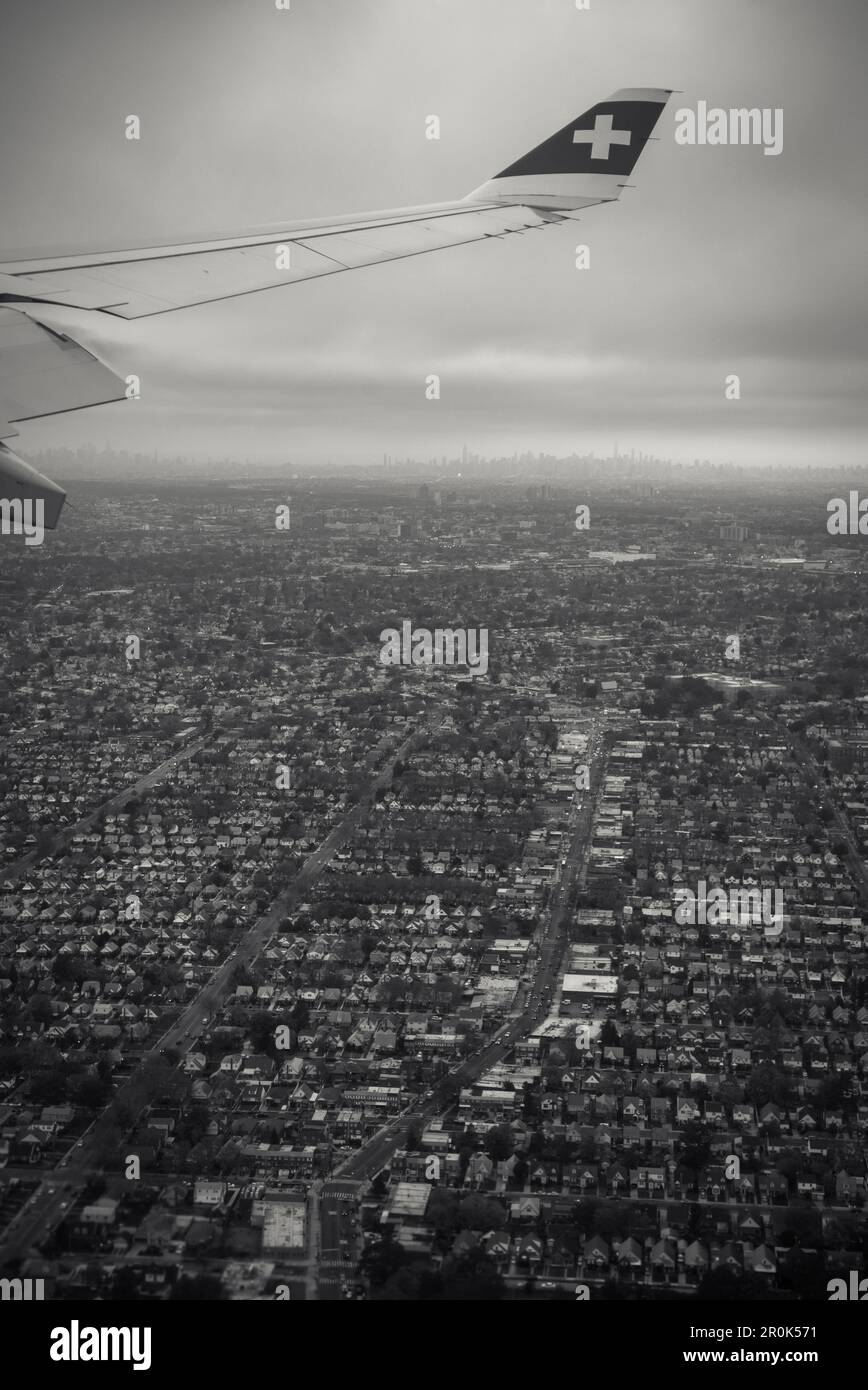 Approach to the JFK Airport, New York City, New York, USA Stock Photo ...