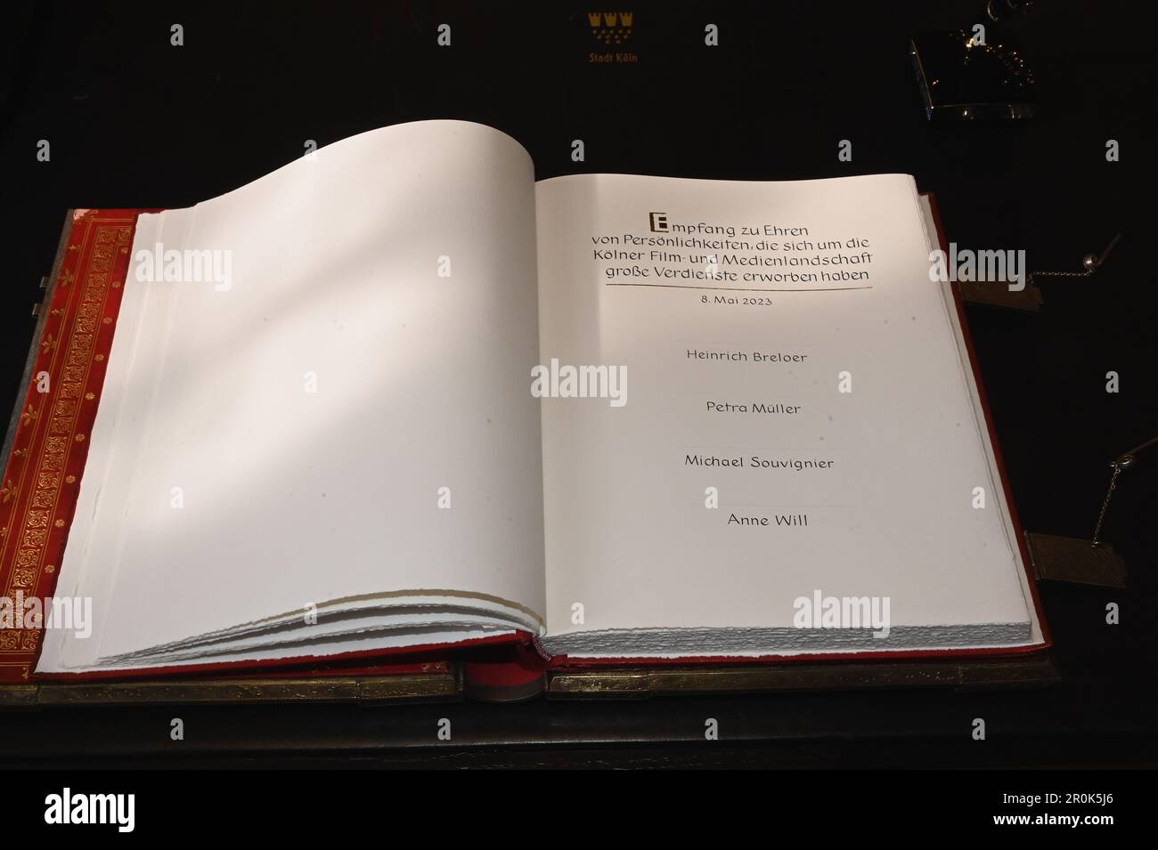 Cologne, Germany. 08th May, 2023. The Golden Book of the City of ...