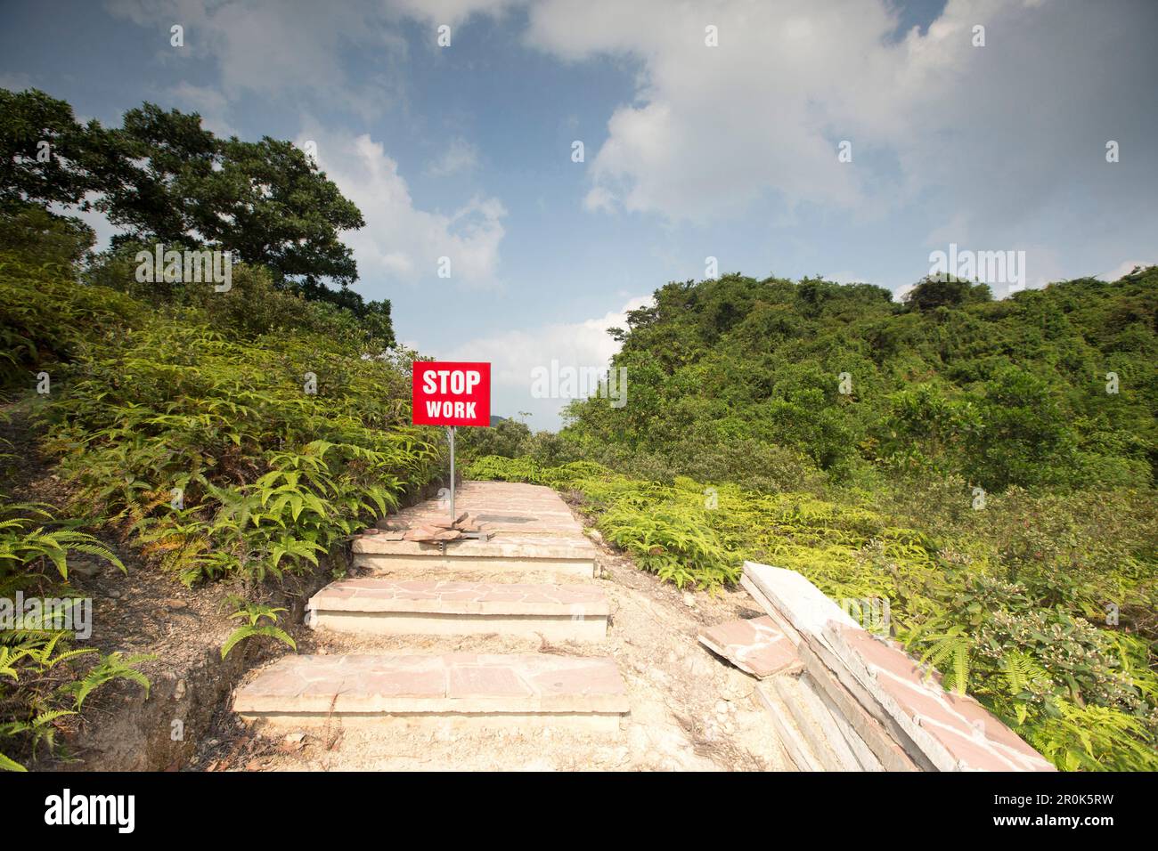 Information sign, Stop Work, Vietnam Stock Photo - Alamy