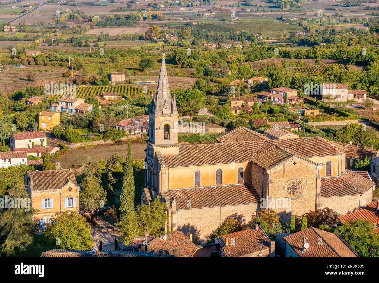 High angle view of the second, newer, 18th C church known as the Eglise ...