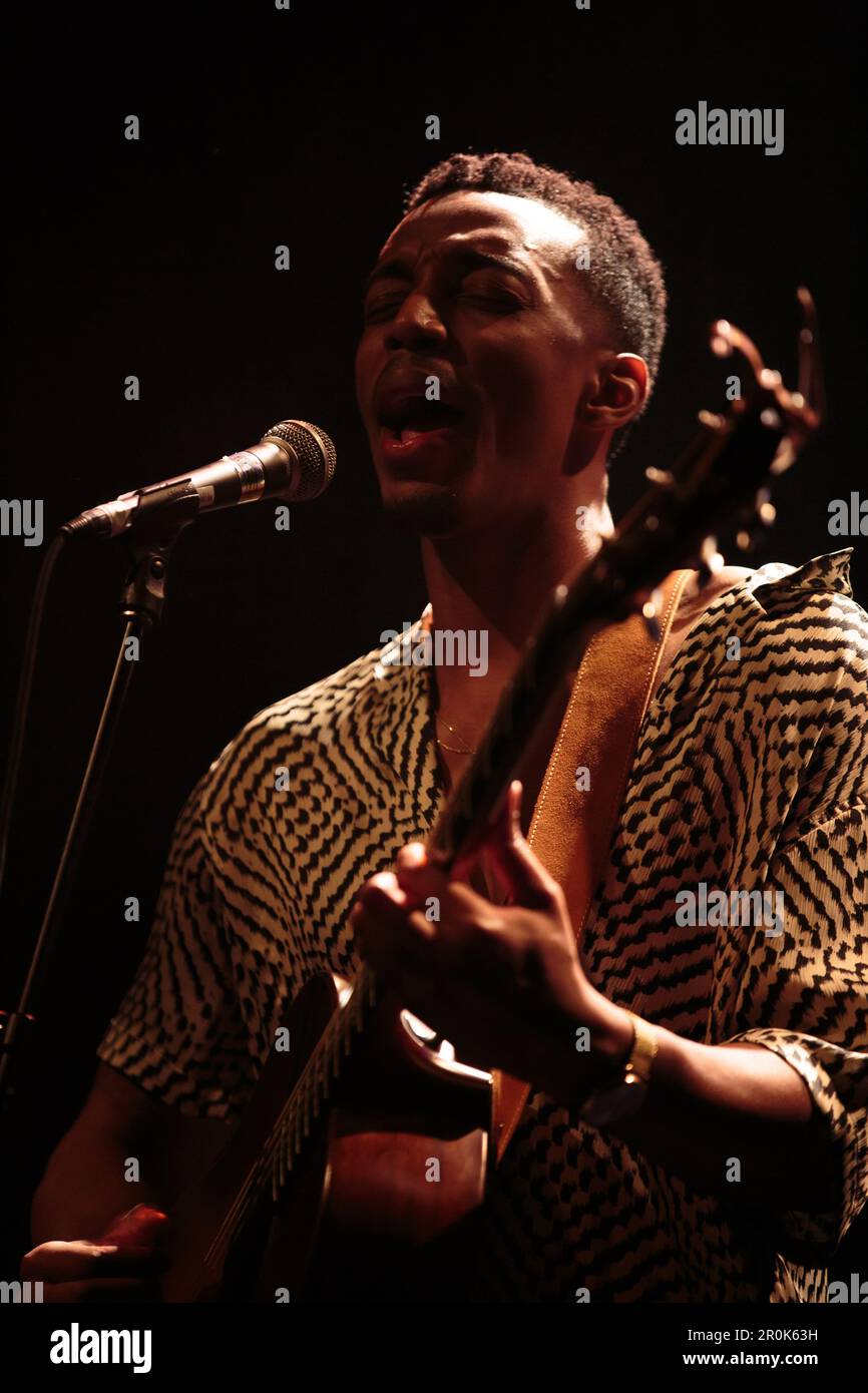 Toronto, Canada. 08th May, 2023. Joseph Solomon sings into a microphone ...