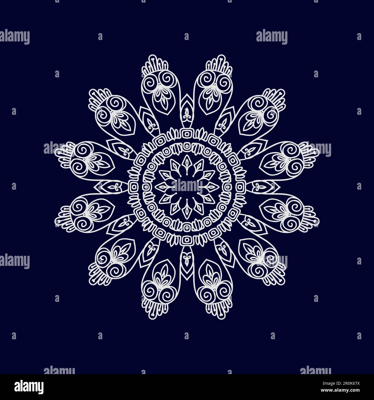 Mandala pattern design background vector illustration Stock Vector ...