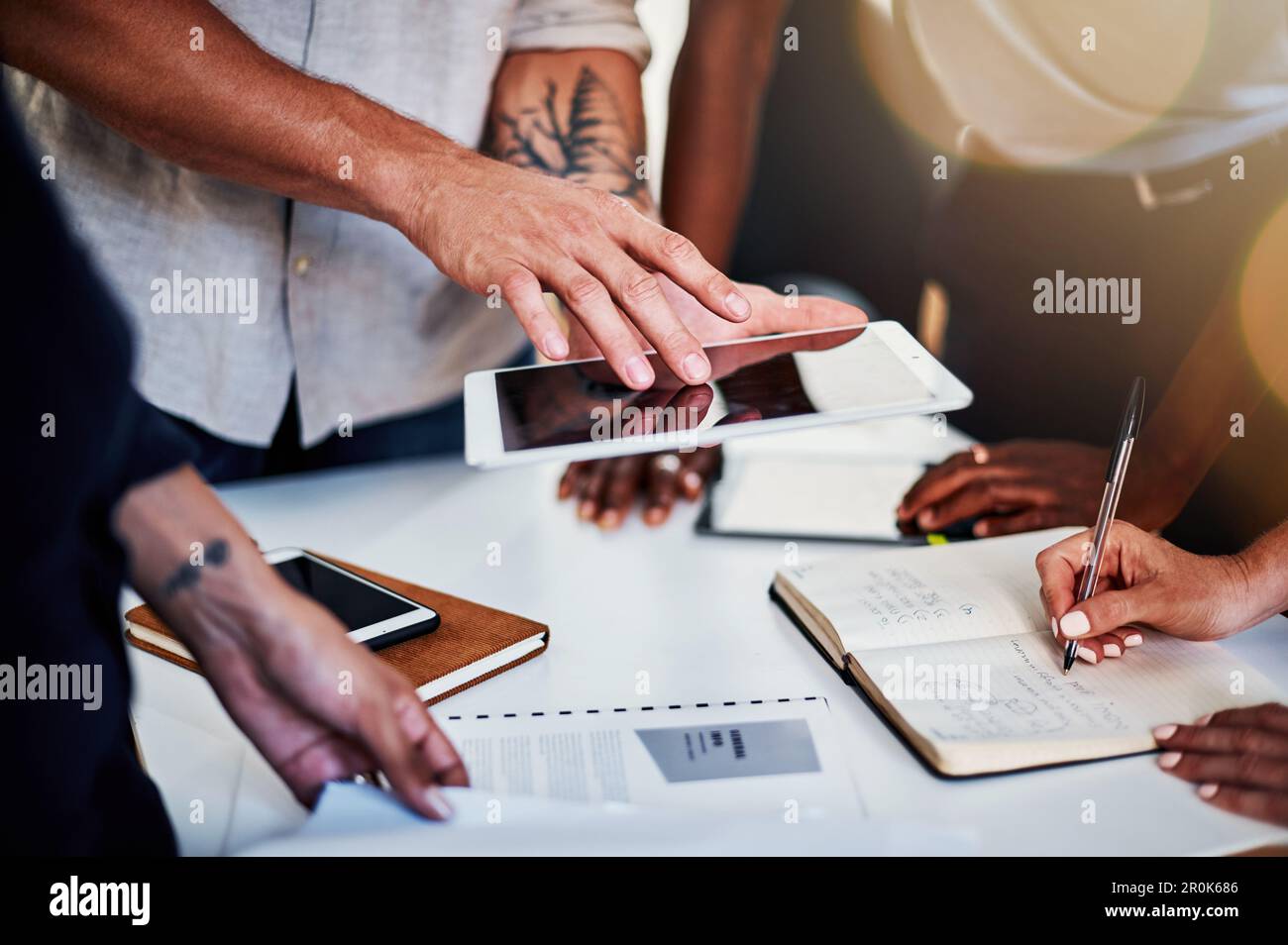 The planning process. a group of unrecognizable business colleagues ...