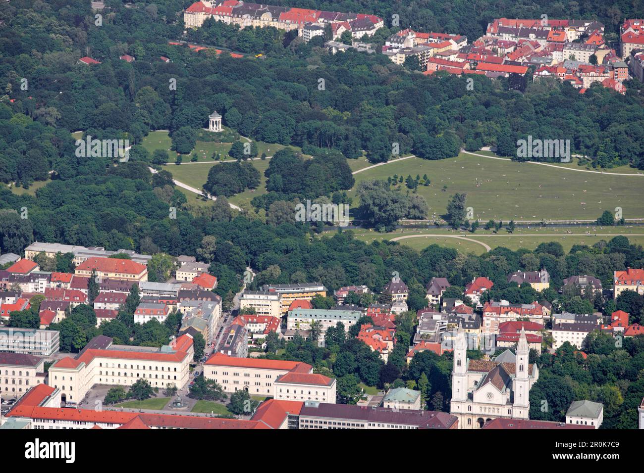 Ludwig Maximilian University and St. Ludwig's church, Englischer Garten ...