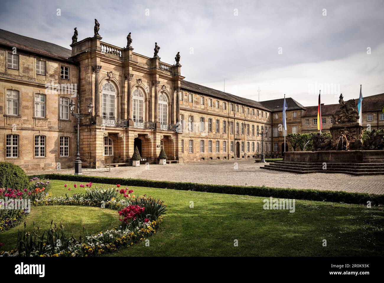 the New Castle in Bayreuth's old town, Frankonia, Bavaria, Germany ...