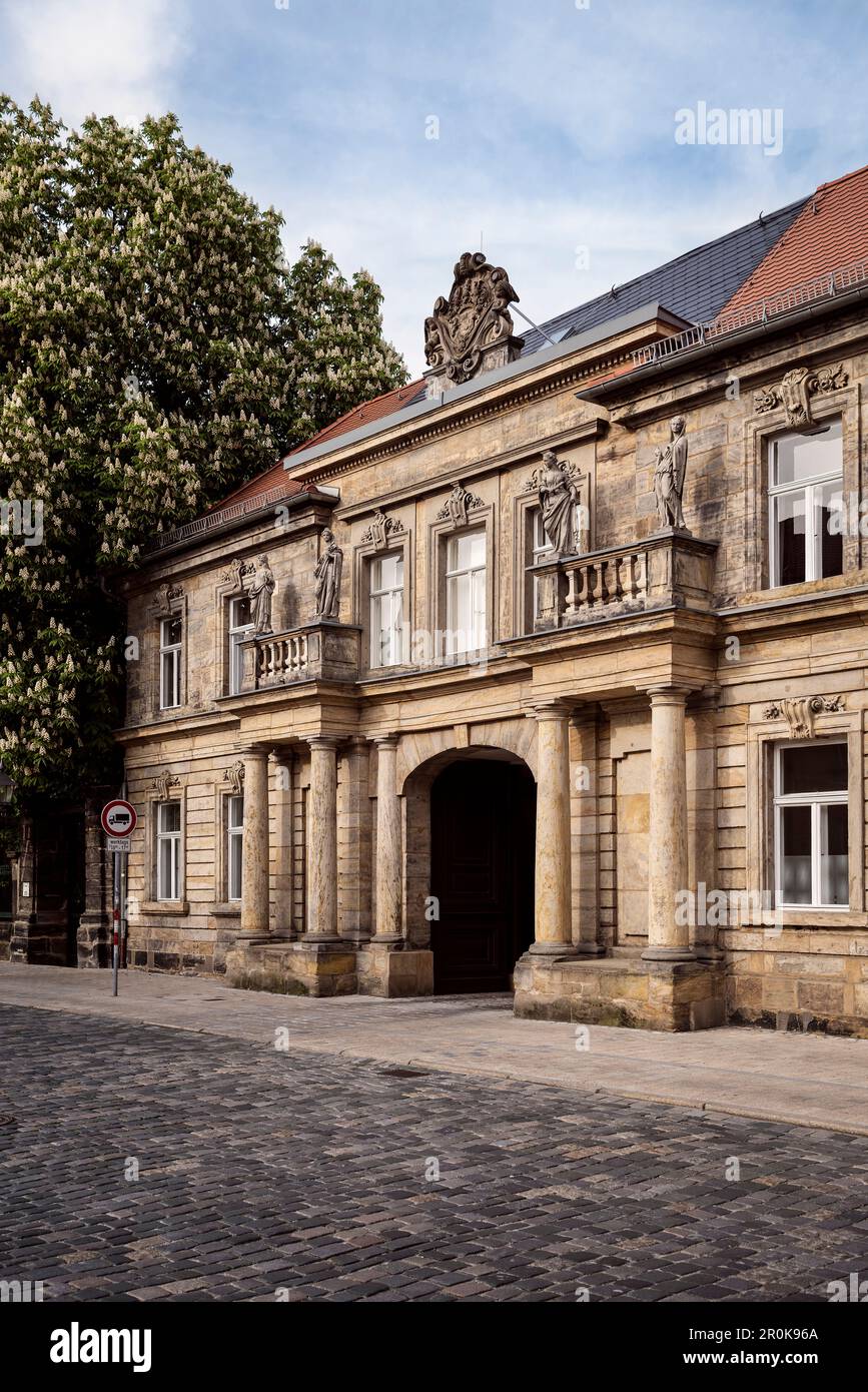 baroque building in the old town of Bayreuth, Frankonia, Bavaria ...