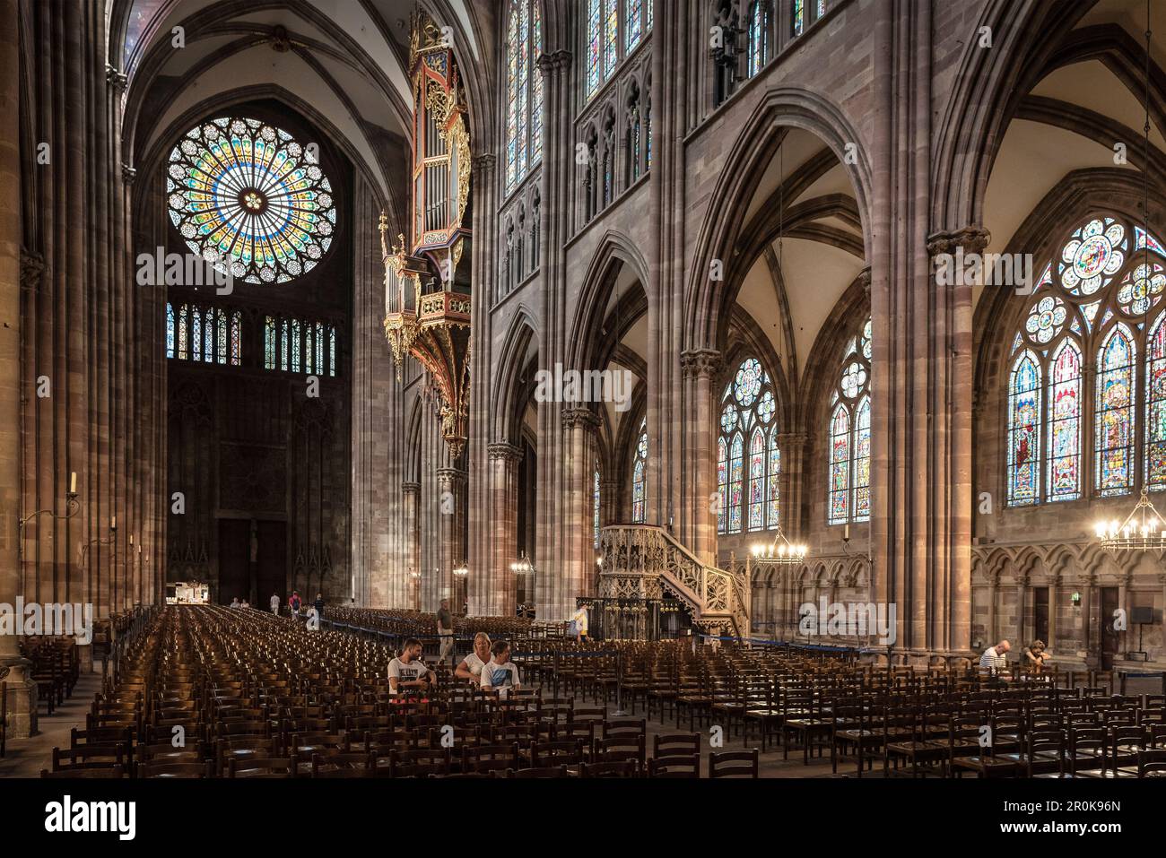 interior of Strasbourg cathedral, Strasbourg, Alsace, France Stock ...