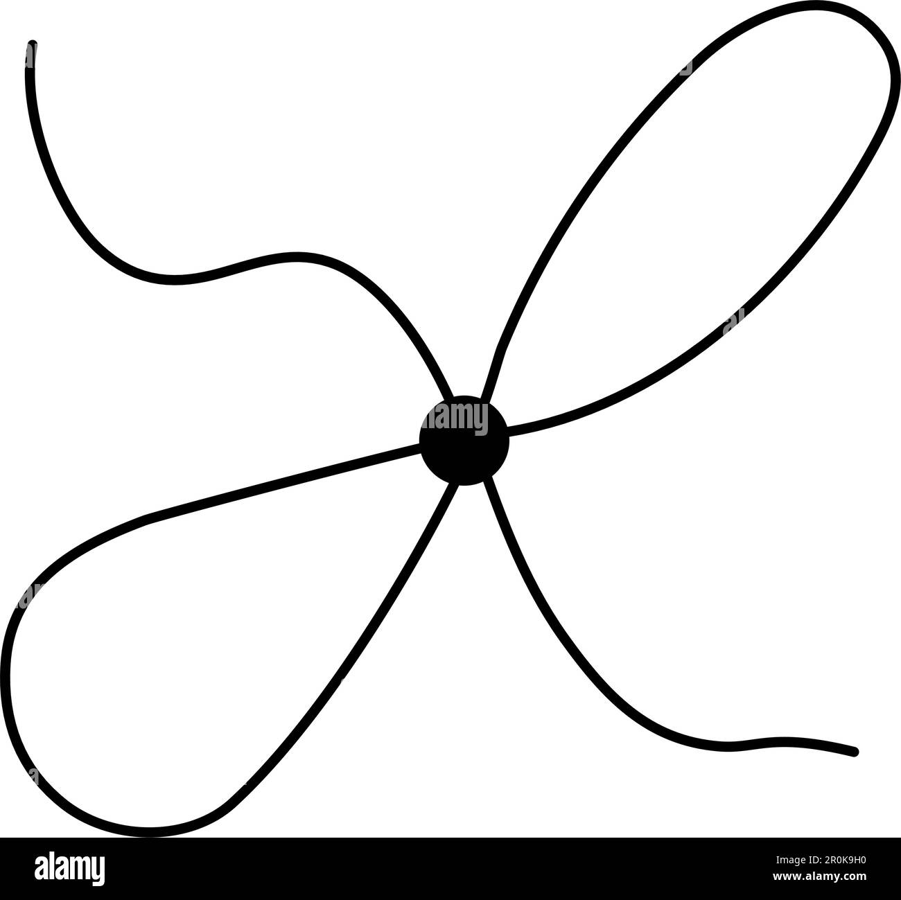 Bow on gift ribbon string vector silhouette icon Stock Vector Image ...