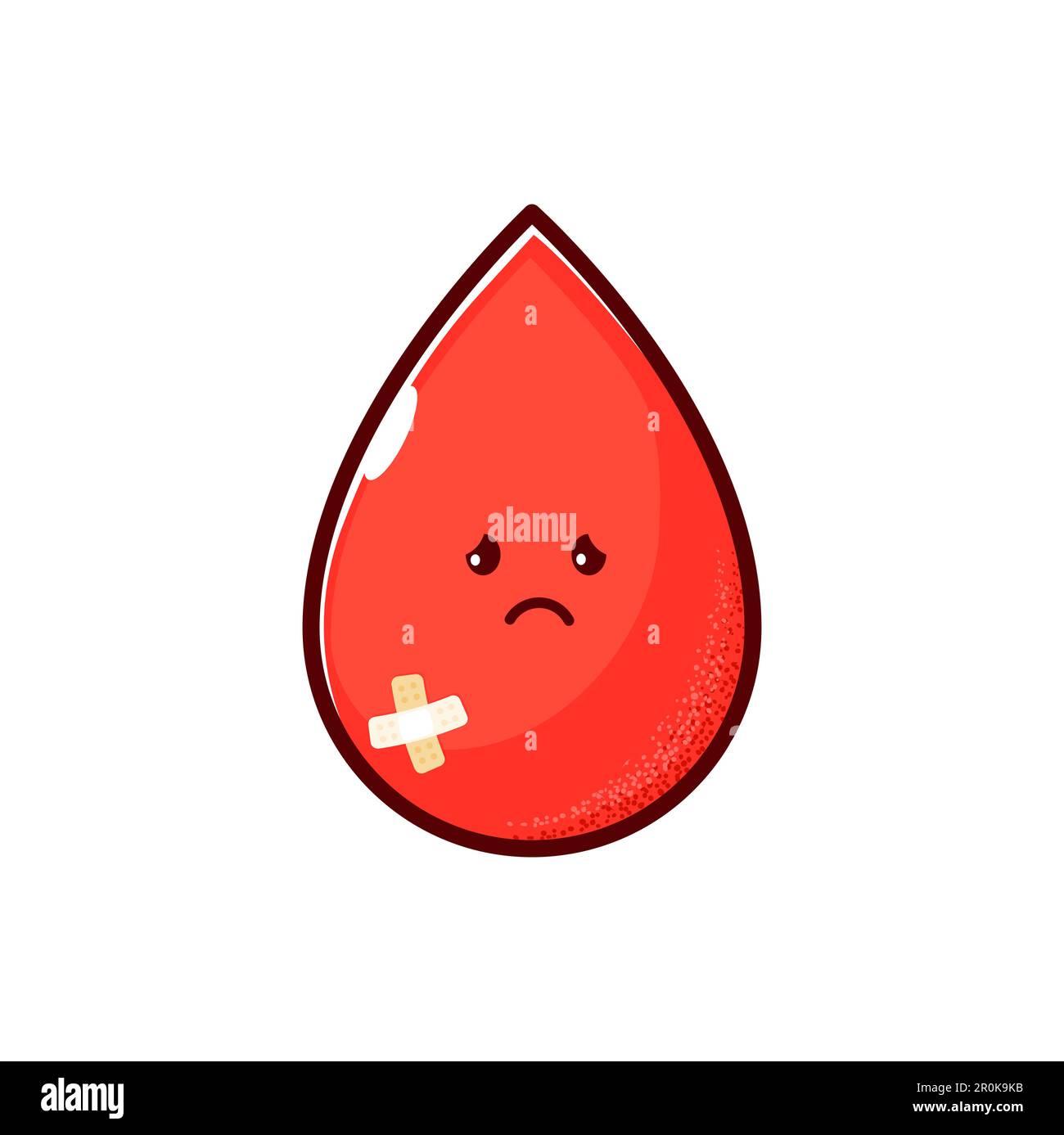 Cartoon sick blood drop character. Diabetes disease, glucose level ... Cartoon sick blood drop character. Diabetes disease, glucose level ...