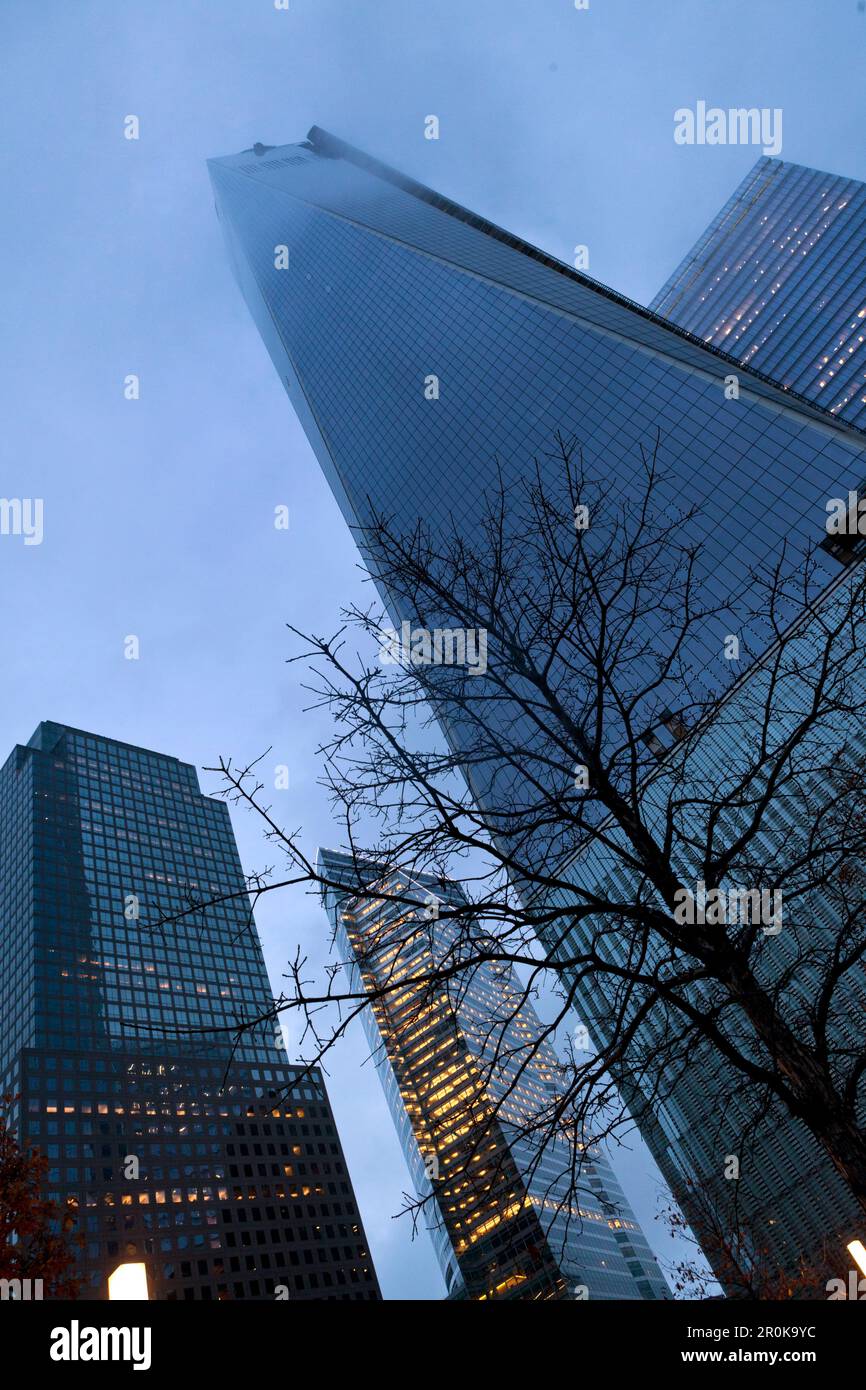 Freedom Tower, World Trade Center Memorial, New York City, USA Stock ...