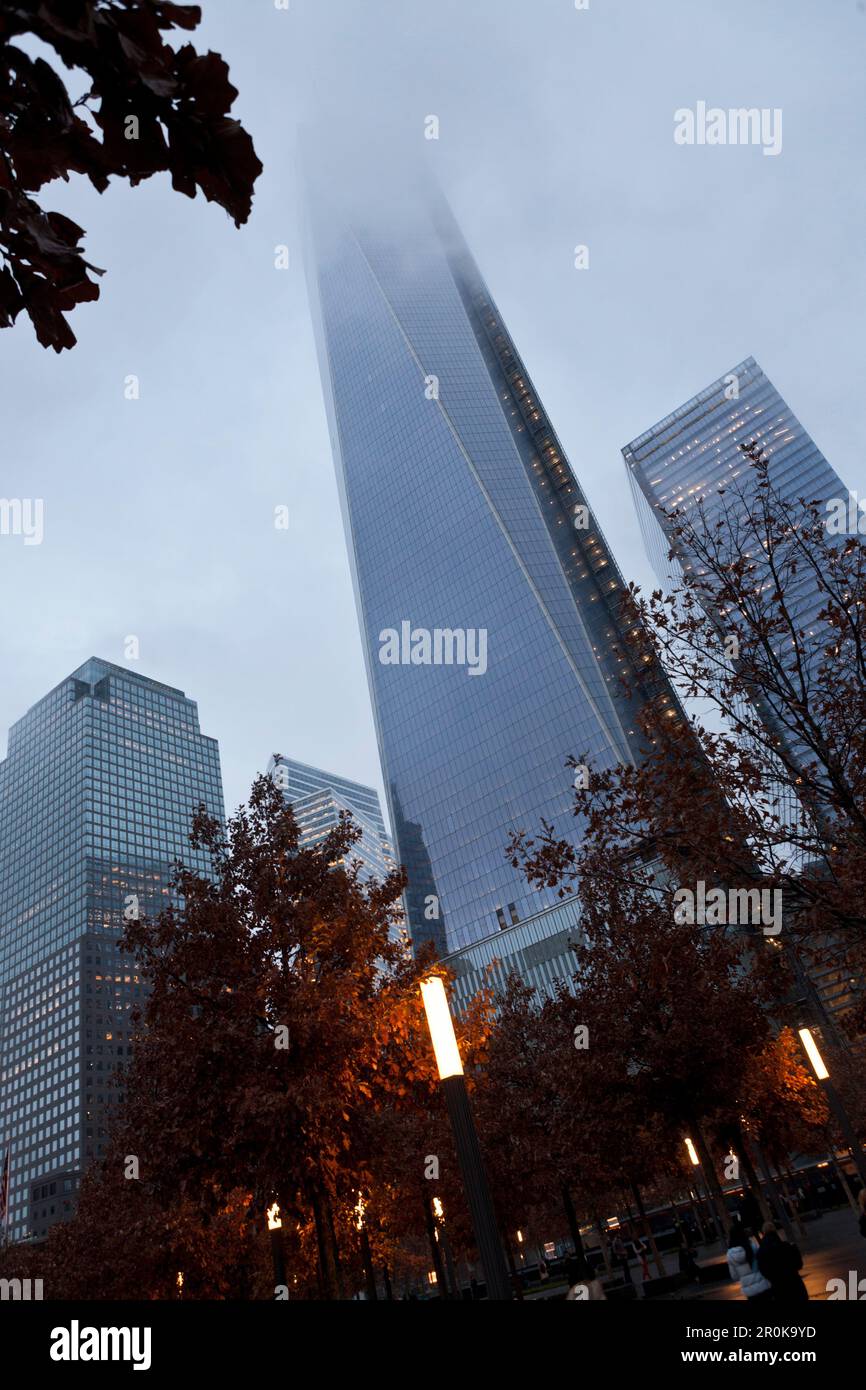 Freedom Tower, World Trade Center Memorial, New York City, USA Stock ...