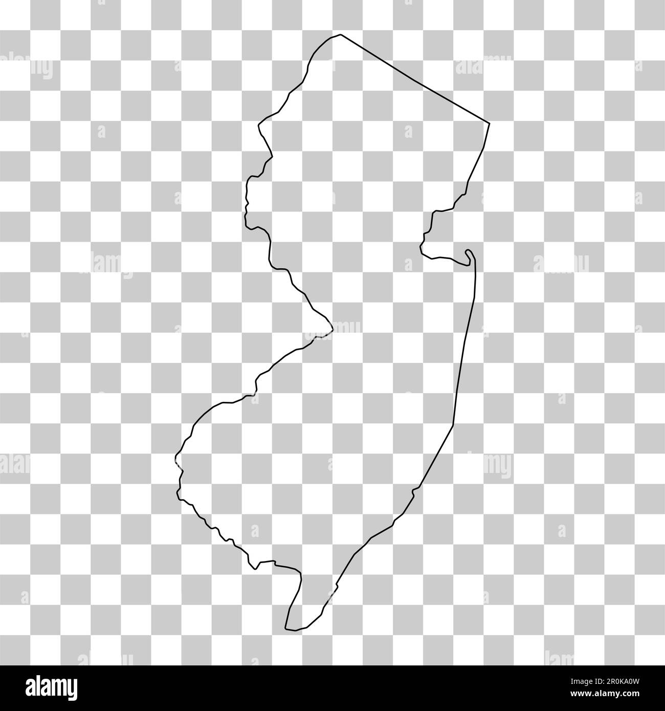 New Jersey map, united states of america. Flat concept icon symbol ...