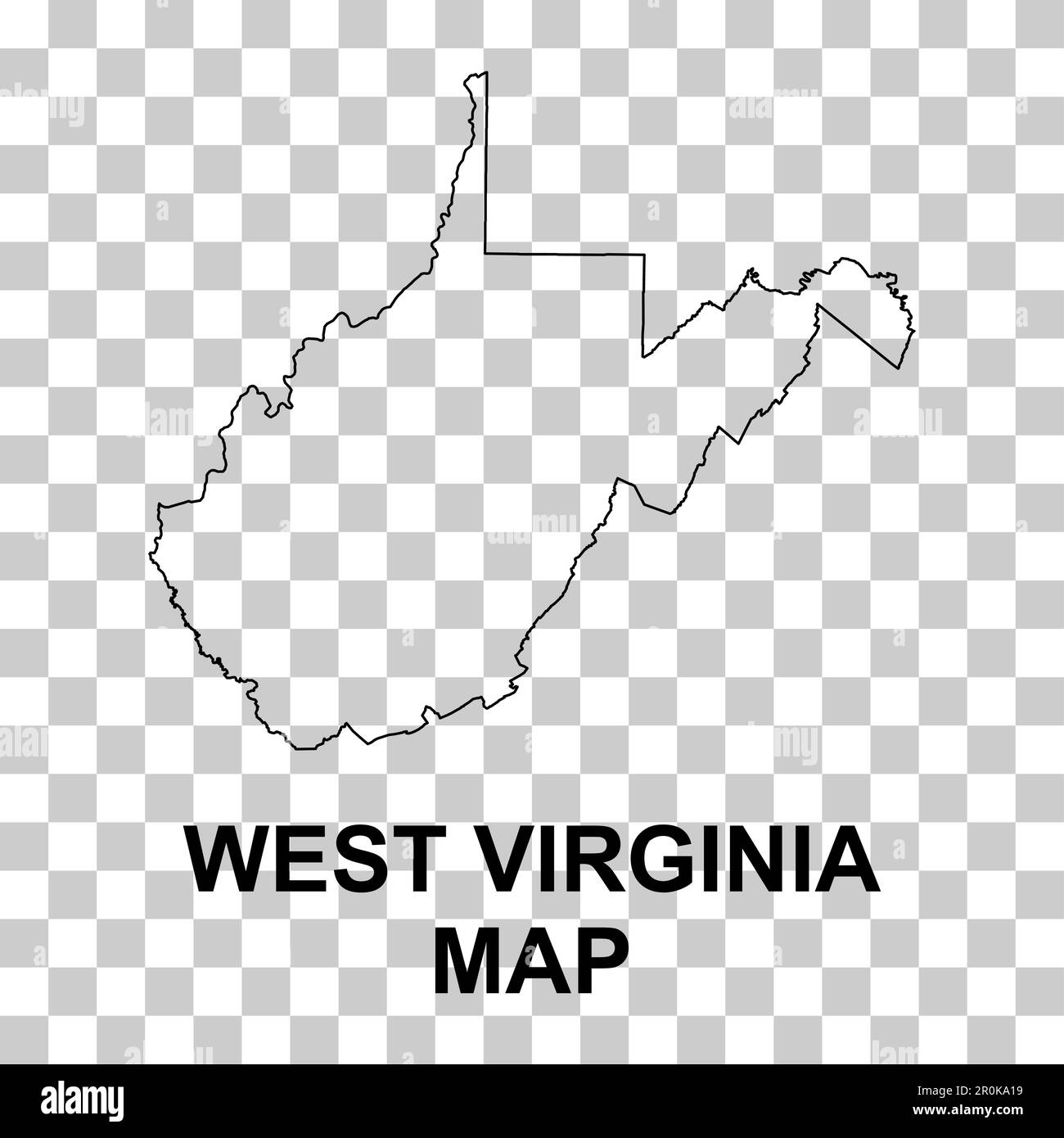 West Virginia map shape, united states of america. Flat concept icon ...