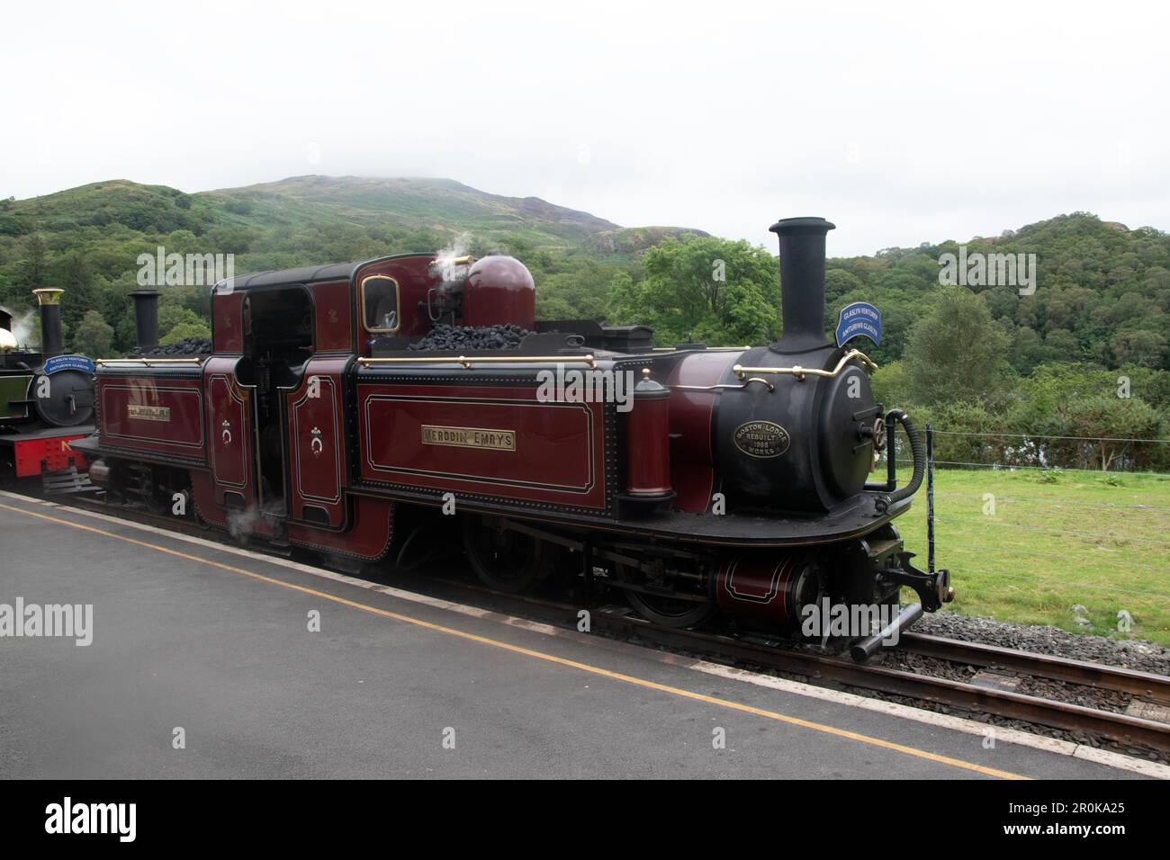 Heritage railway in Welsh highlands steam trains Stock Photo - Alamy