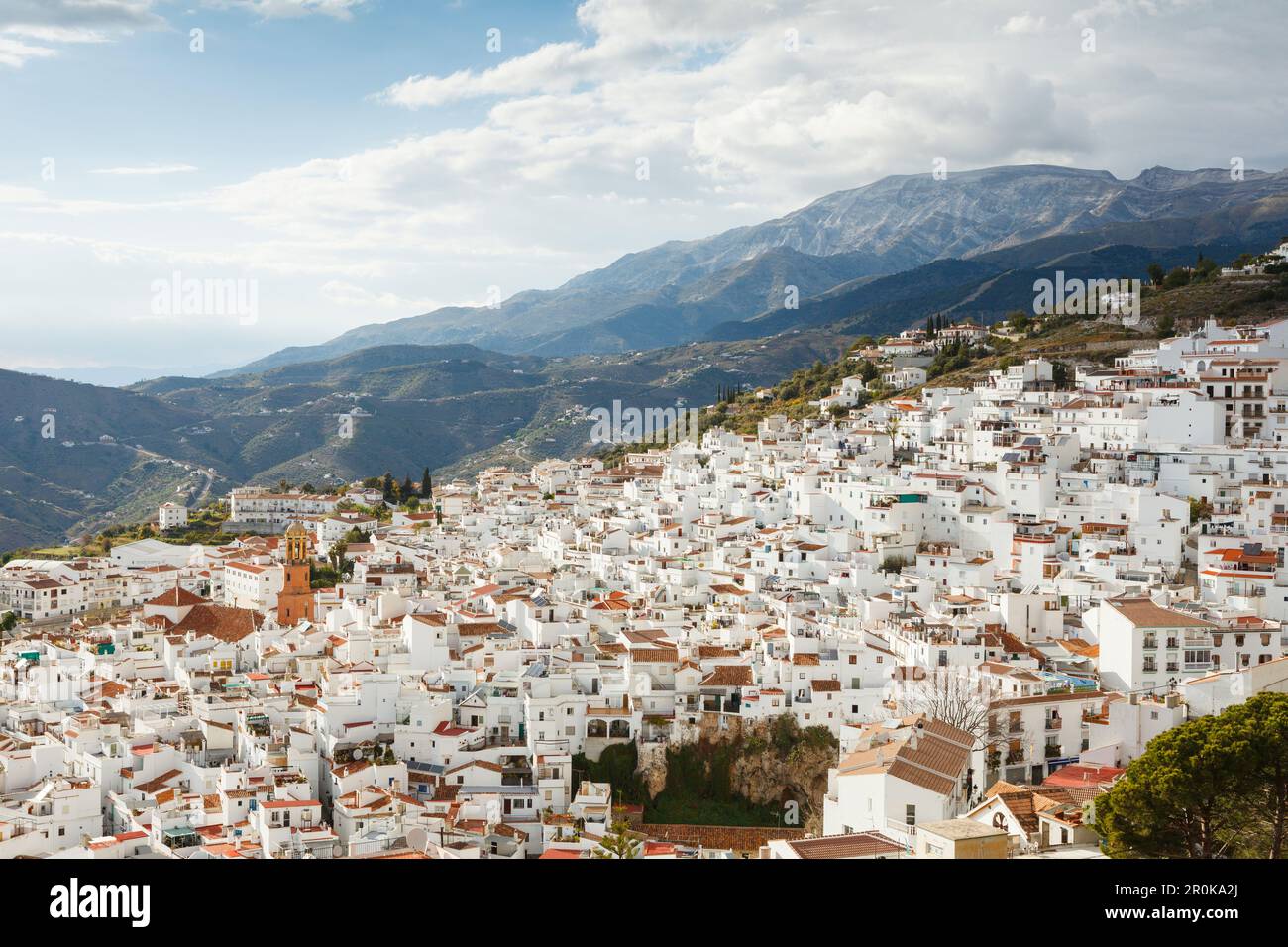 Competa, pueblo blanco, white village, Malaga province, Andalucia ...