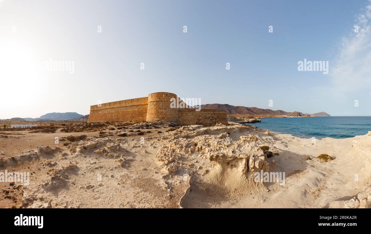 Castillo de San Fernando fortress, 18th. century, Los Escullos, Cabo de ...