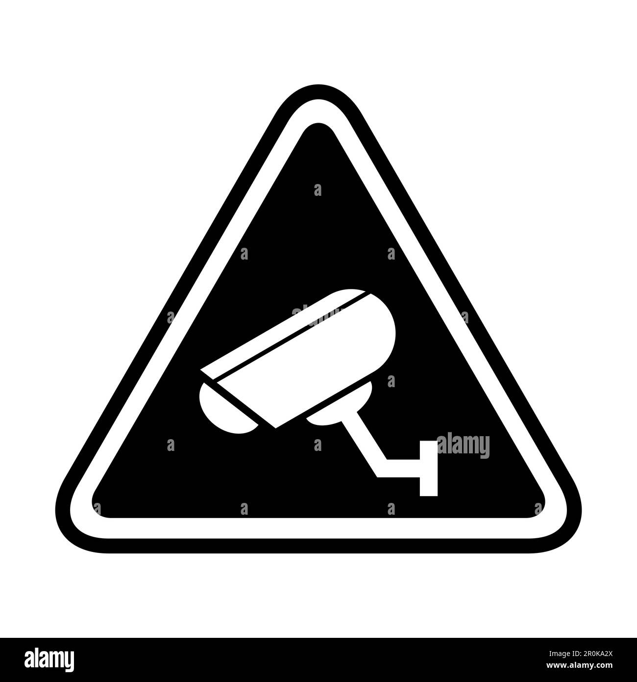 Closed circuit television camera icon, CCTV video protection alert ...