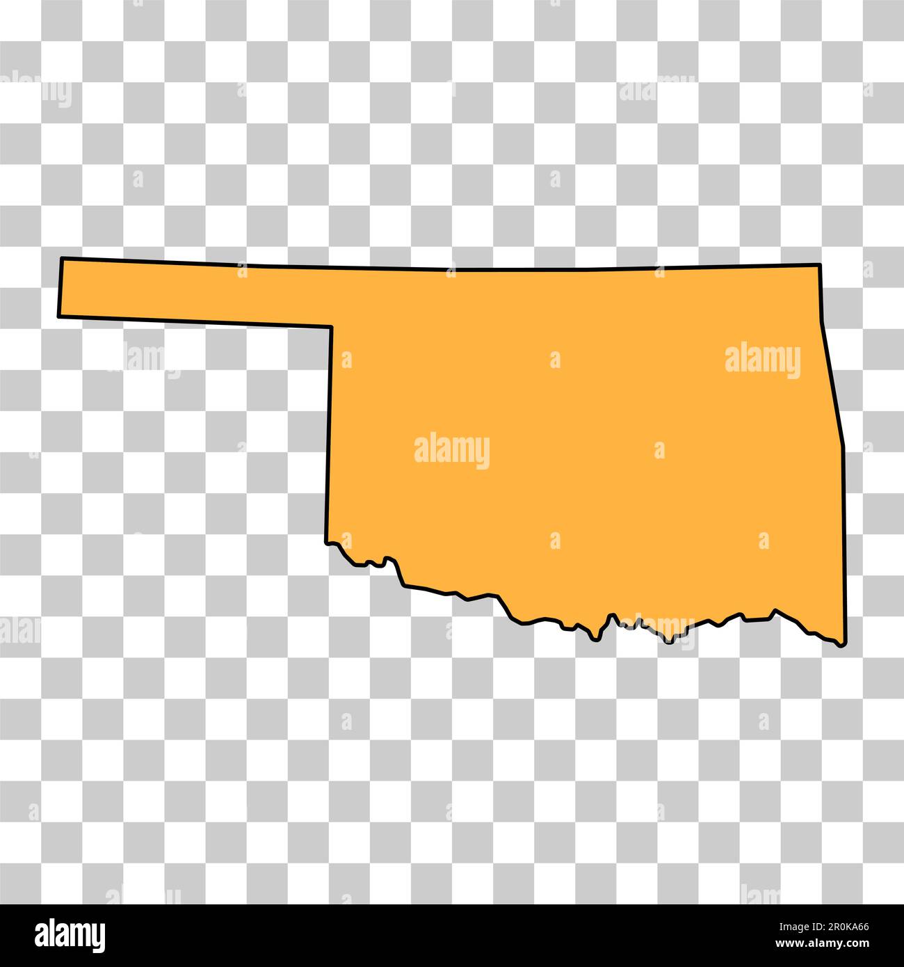 Oklahoma map shape, united states of america. Flat concept icon symbol ...