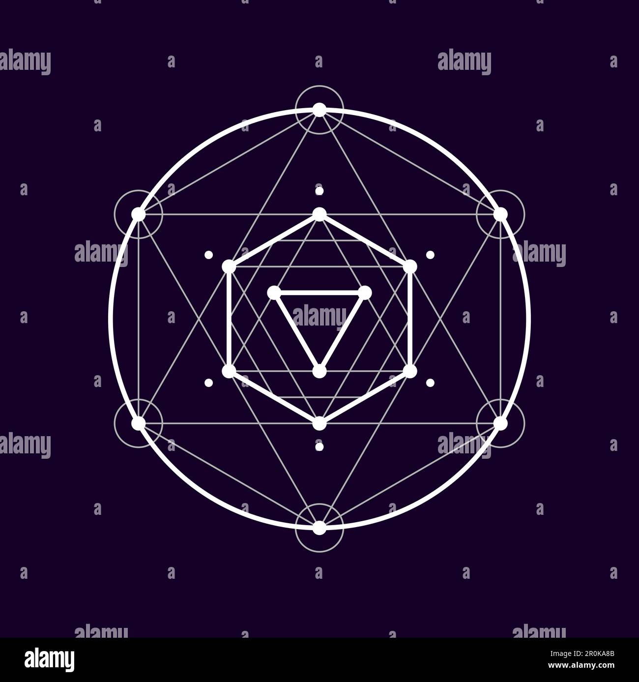 Symmetrical connected geometry shapes, boho tattoo magic esoteric ...