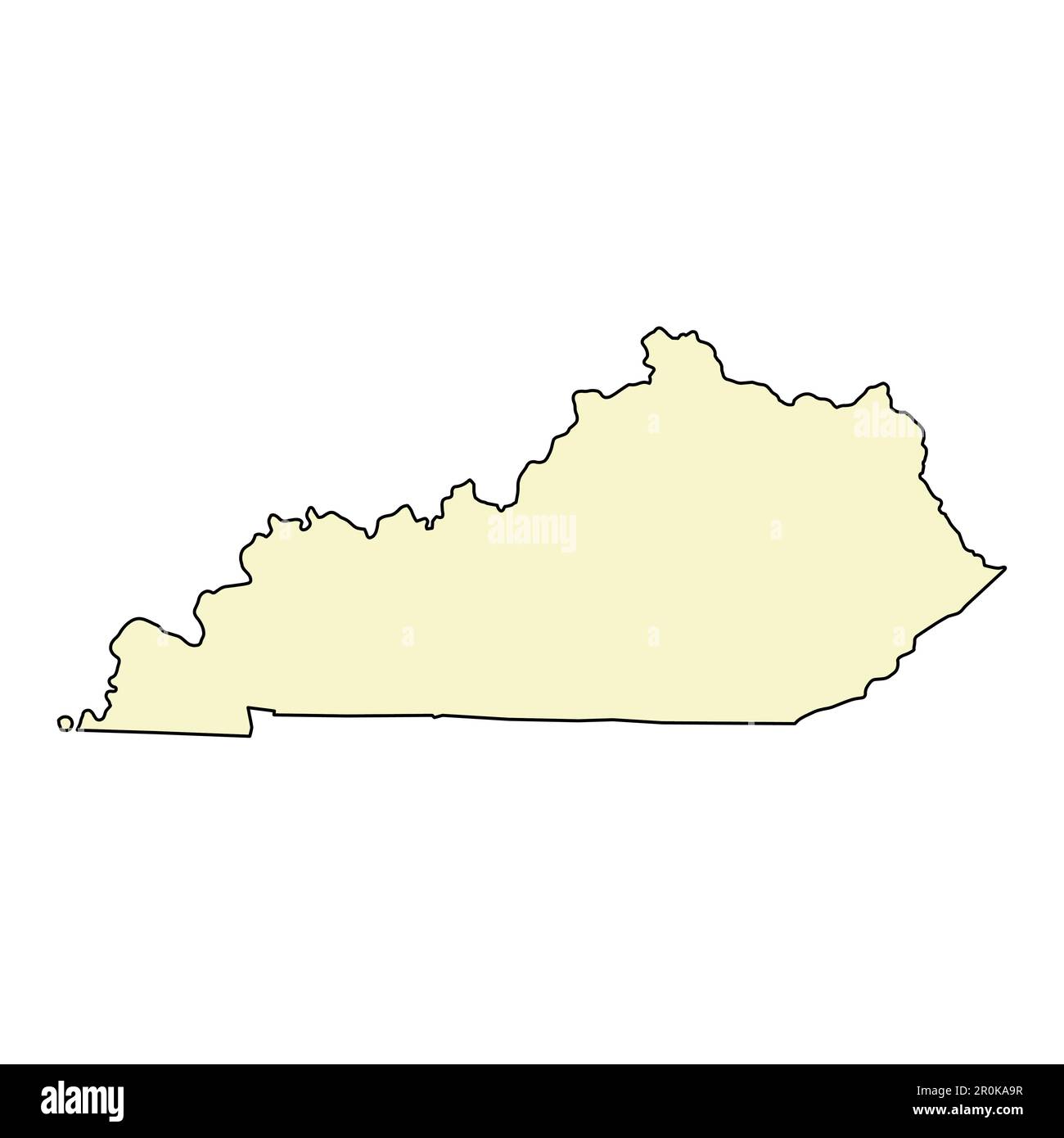 Kentucky map shape, united states of america. Flat concept icon symbol ...