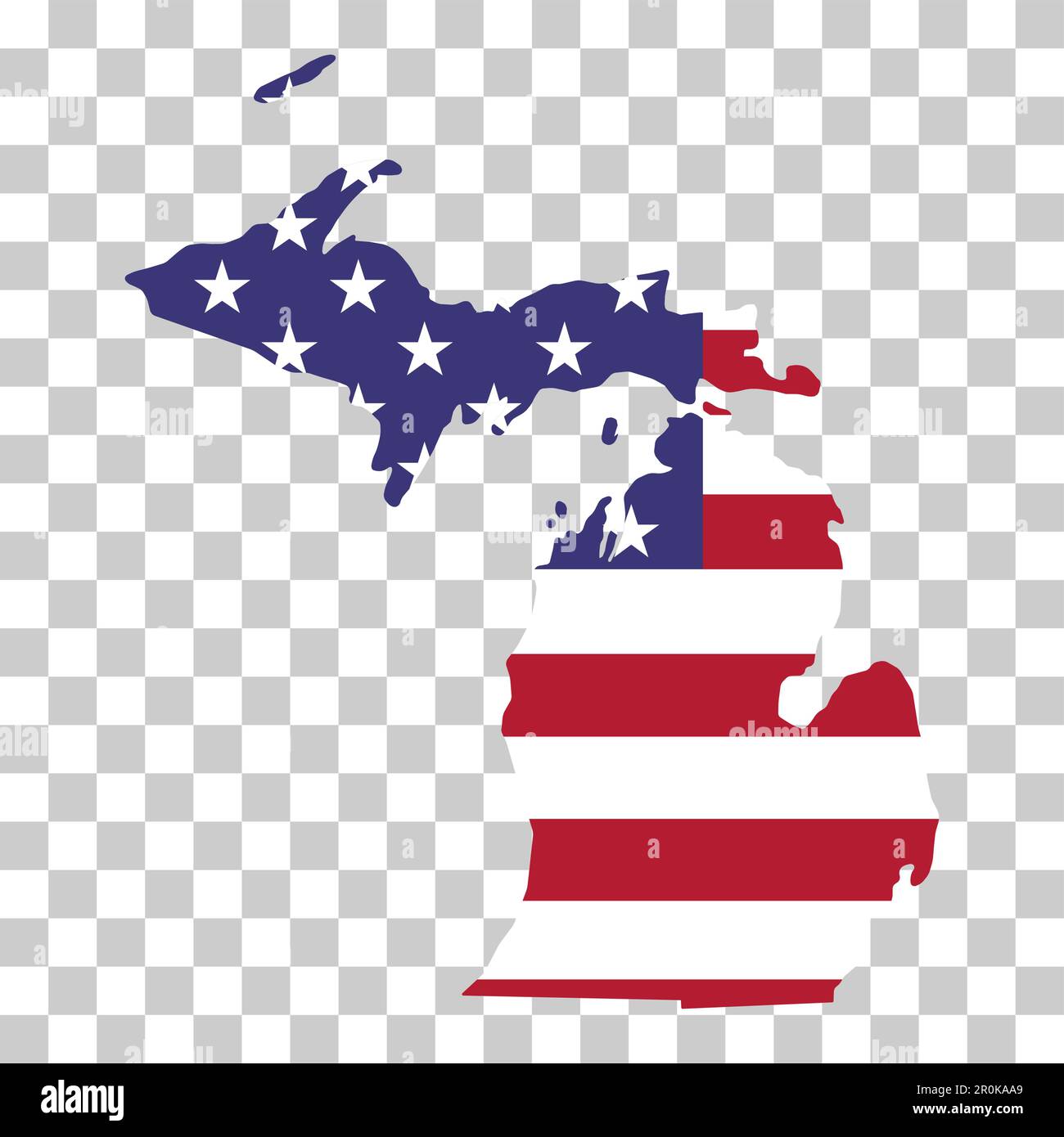 Michigan map shape, united states of america. Flat concept icon symbol ...