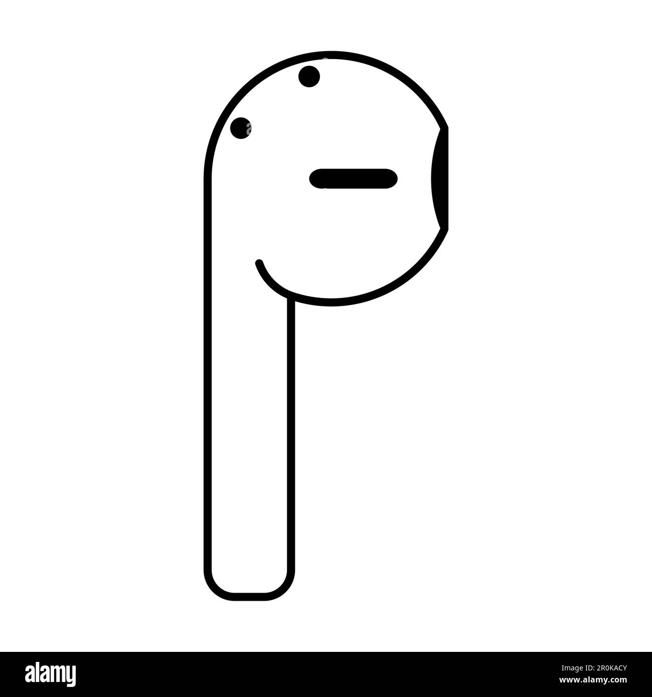 Earphones music flat icon, sound technology device sign, web audio ...