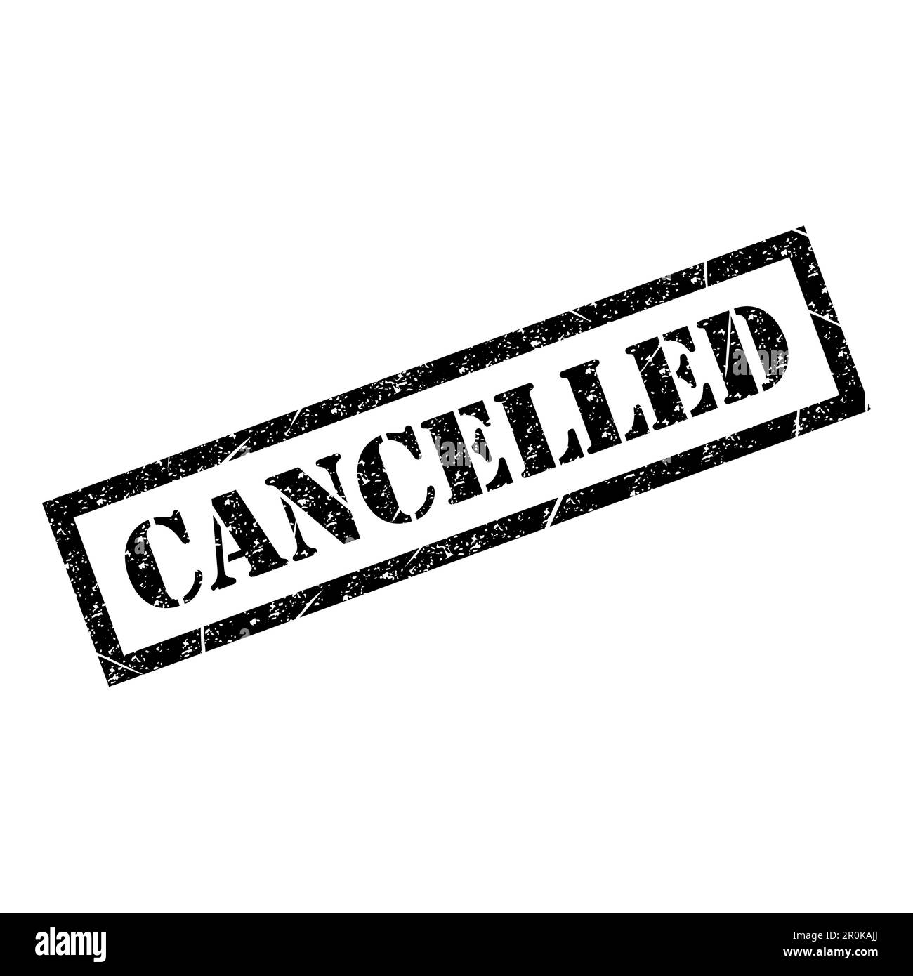 Cancelled stamp symbol, label sticker sign button, text banner vector illustration Stock Vector ...