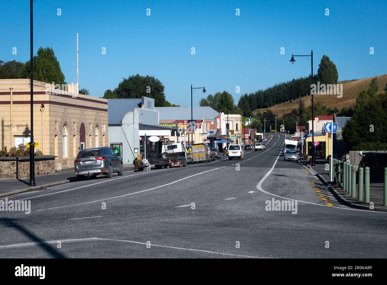Old buildings along main street, Ross Place, Lawrence, Otago, South ...