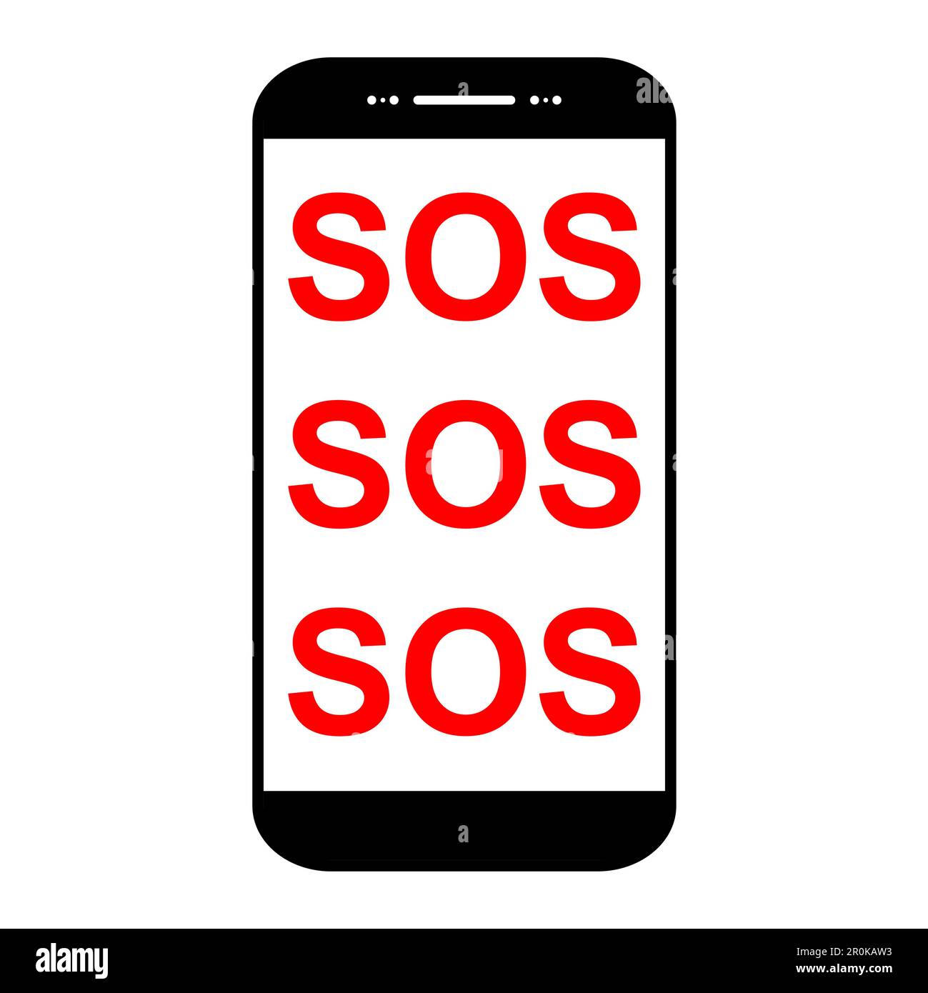 SOS help icon, safety support alert flat design, save vector ...