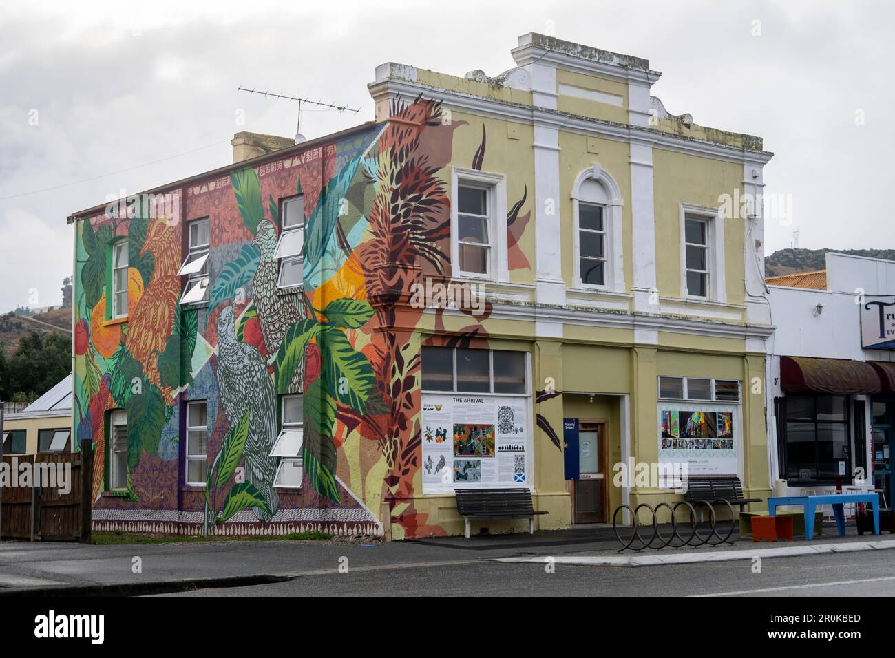 Old commercial building, Roxburgh, Otago, South Island, New Zealand ...