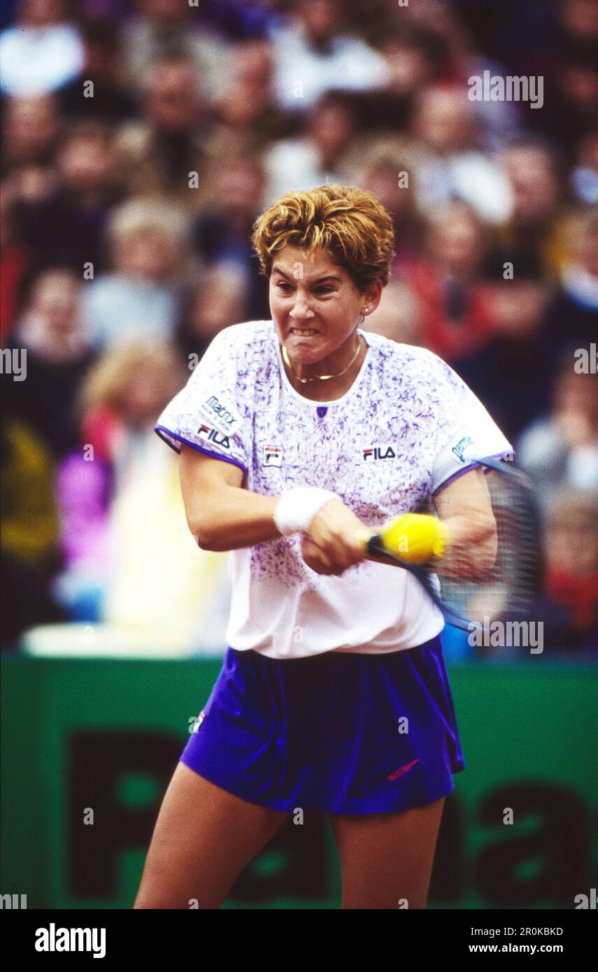 Monica Seles, jugoslawisch amerikanische Tennisspielerin, bei den ...