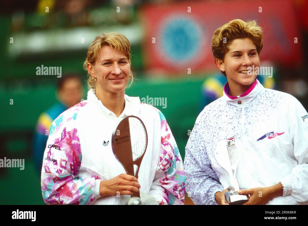 Stefanie Steffi Graf, deutsche Tennisspeilerin und Monica Seles ...