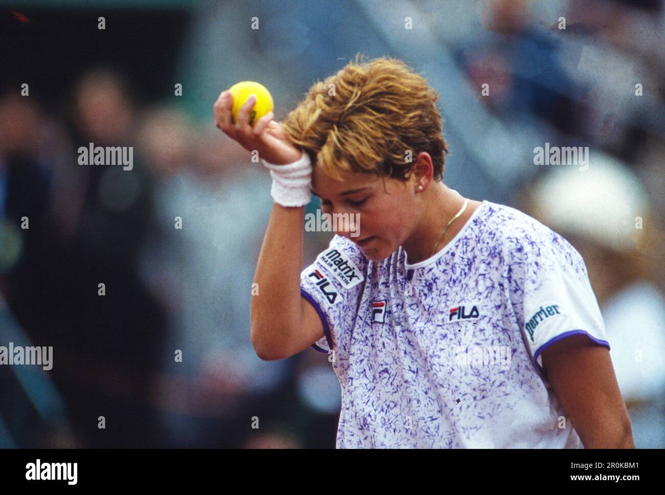 Monica Seles, jugoslawisch amerikanische Tennisspielerin, bei den ...