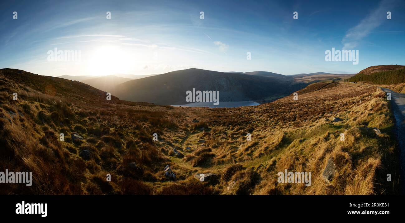 Lake Guiness near Sally Gap, Wicklow Mountains, County Wicklow, Ireland ...