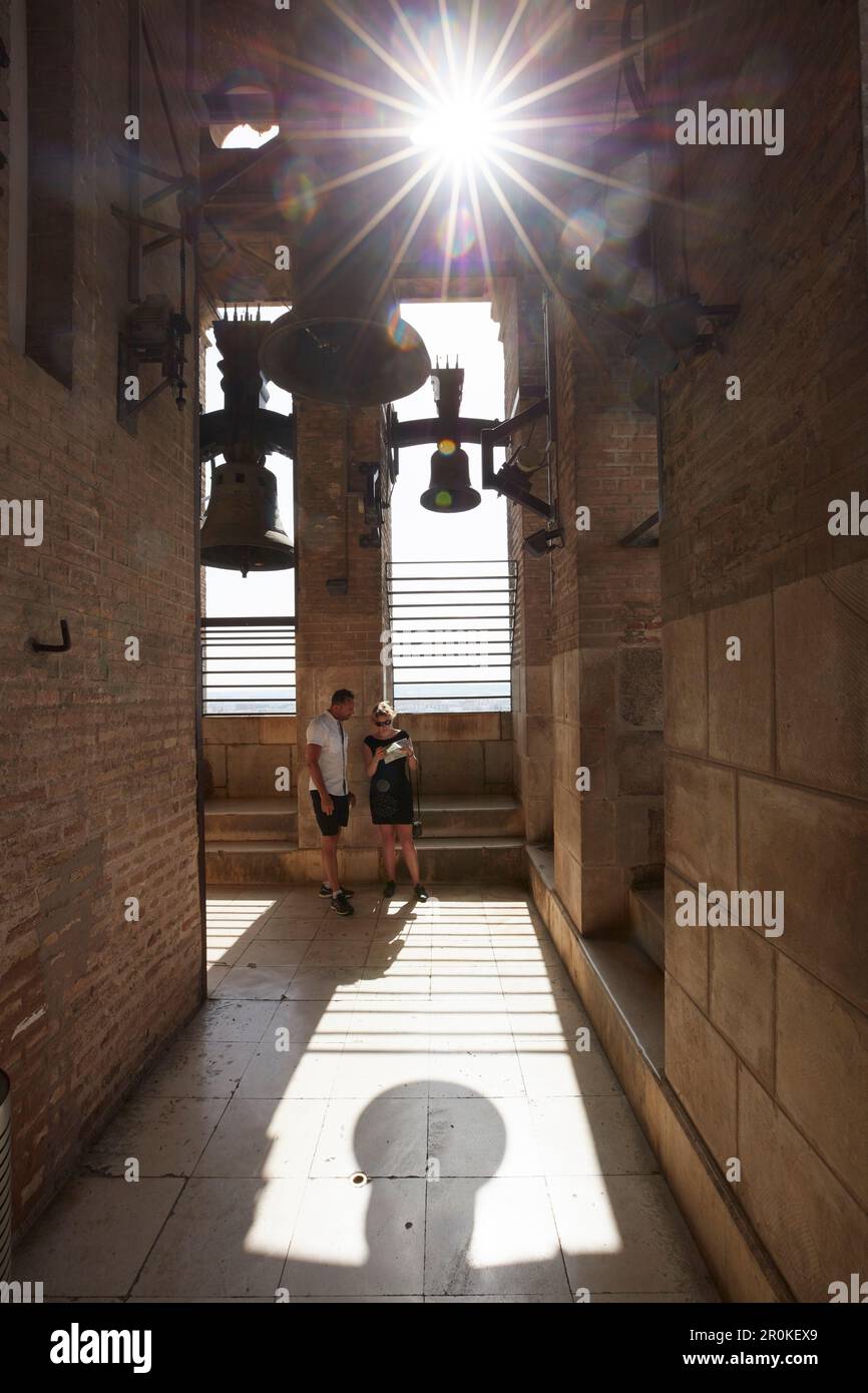 Inside bell Tower of giralda, Seville, andalusia, Europe Stock Photo ...