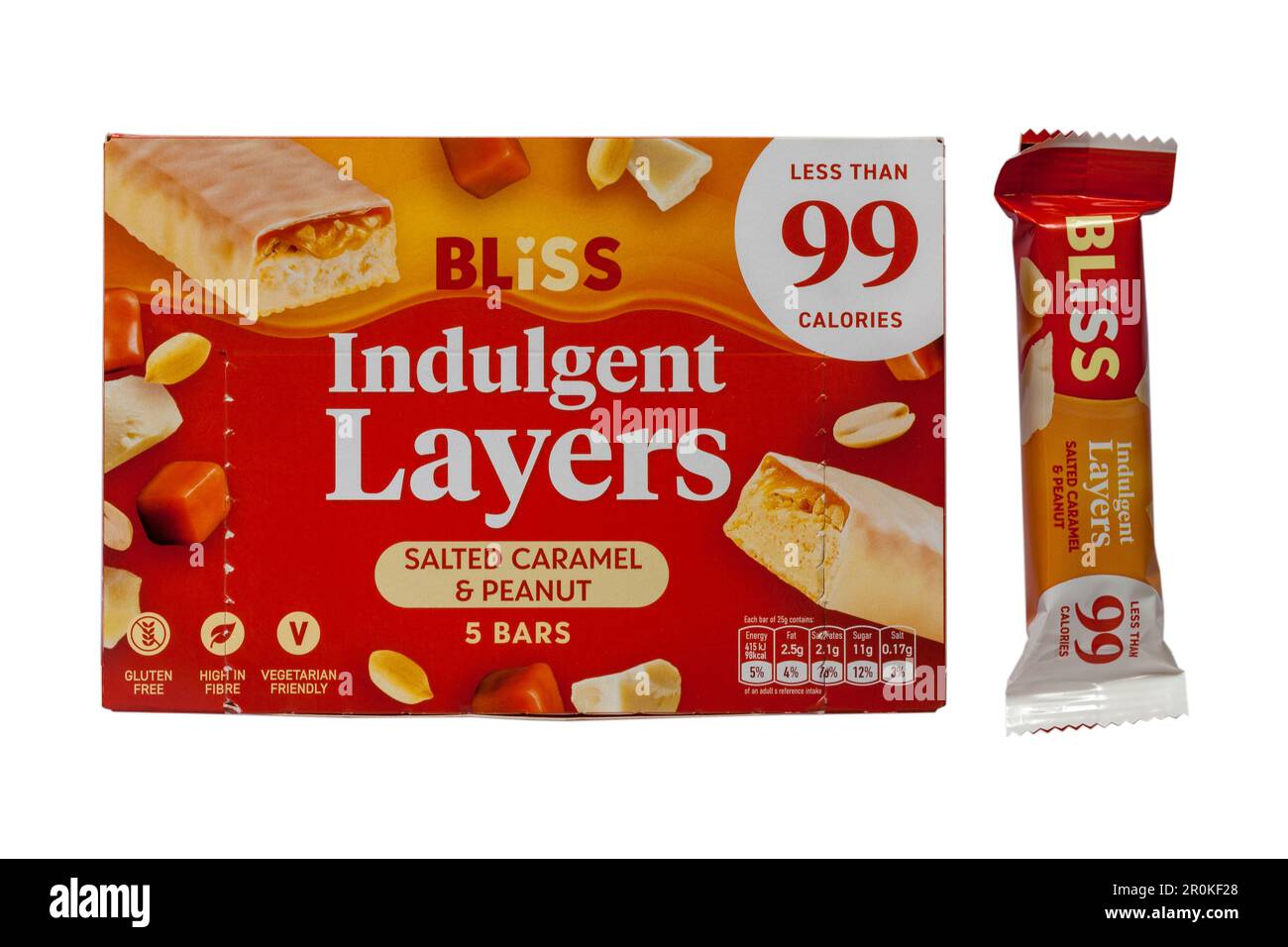 box of Bliss Indulgent Layers Salted Caramel & Peanut bars less than 99 ...